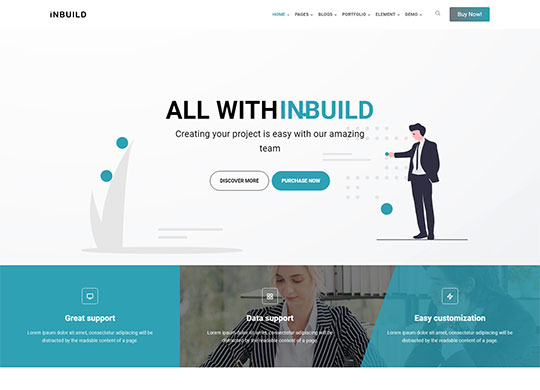 Intro | Inbuild - The all-in-one HTML template