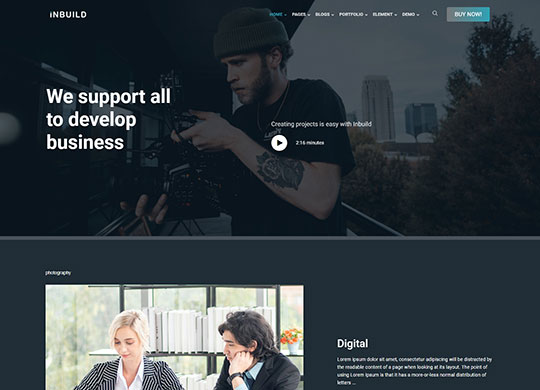 Intro | Inbuild - The all-in-one HTML template
