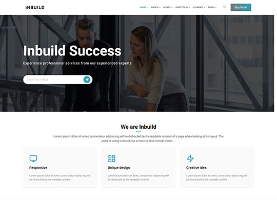 Intro | Inbuild - The all-in-one HTML template